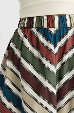 Topshop Stripe Cotton Skirt