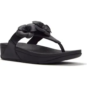 Fitflop Lulu Flower Toe-post Sandals - Black