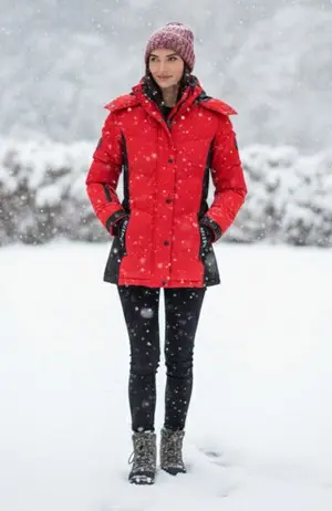 CANADA WEATHER GEAR Hooded Puffer Parka Jacket