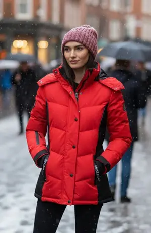 CANADA WEATHER GEAR Hooded Puffer Parka Jacket