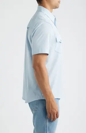 Tecovas Performance Western Short Sleeve Button-up Shirt - Sky