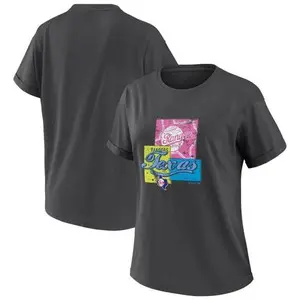 WEAR BY ERIN ANDREWS Texas Rangers Graphic T-shirt - Charcoal