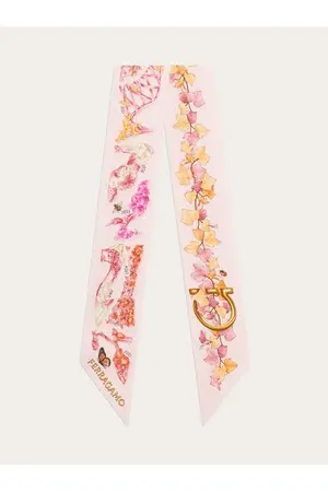 FERRAGAMO Eden Shoes Print Silk Mini Bandeau - Pink