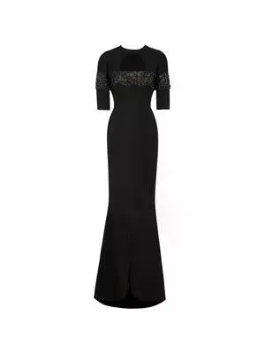 SAIID KOBEISY Beaded Gown Dress
