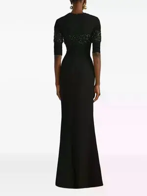 SAIID KOBEISY Beaded Gown Dress