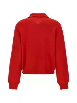 AUTRY Side-stripe Button-up Cardigan - Red