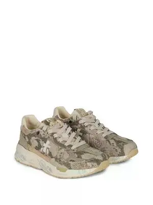 Premiata Mased Animal-print Sneakers - Neutrals