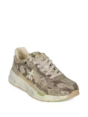 Premiata Mased Animal-print Sneakers - Neutrals