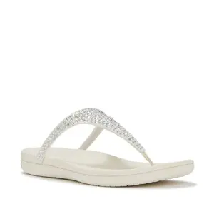 Fitflop Solay Mixed-crystal Toe-post Sandals - Cream