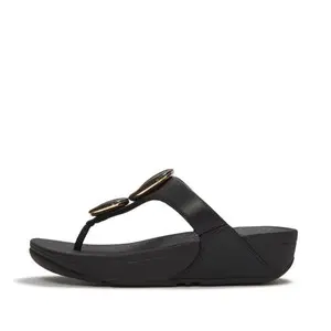 Fitflop Lulu Marbled Stone Toe Post Sandals - Black