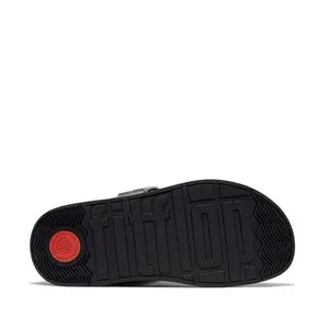 Fitflop Gen Ff Buckle Tumbled Leather Toe-post Sandals - Silver