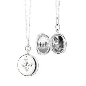 Monica Rich Kosann Queen Bee Sterling Silver Locket Necklace - Ss