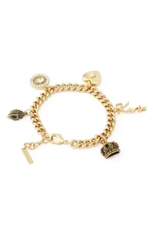 Kurt Geiger Mixed Charm Curb Chain Bracelet