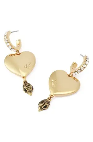 Kurt Geiger Eagle Heart Drop Earrings