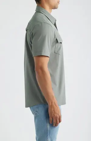 Tecovas Performance Western Short Sleeve Button-up Shirt - Cactus