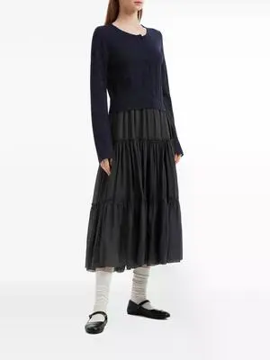 TOUT A COUP Buttoned Knitted Cardigan - Blue