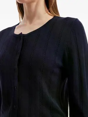 TOUT A COUP Buttoned Knitted Cardigan - Blue