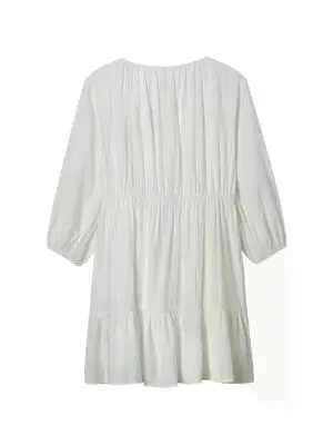 B+AB Beaded Tiered Dress - White