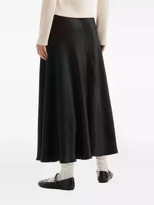 B+AB Textured A-line Midi Skirt