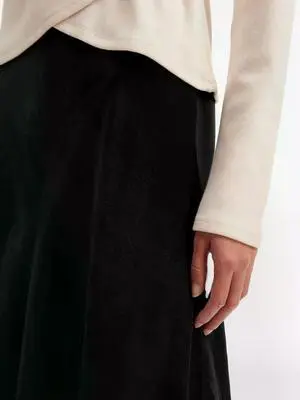 B+AB Textured A-line Midi Skirt