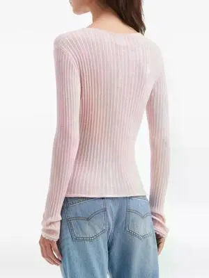 B+AB Tie Ribbed Top - Pink
