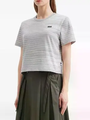 Izzue Striped Round-neck T-shirt - Grey
