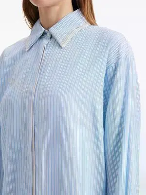 TOUT A COUP Striped Long-sleeve Shirt - Blue