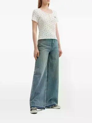 CHOCOOLATE Floral Print T-shirt With Embroidered Detail