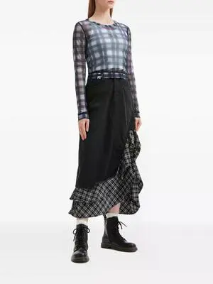 Izzue Plaid Long-sleeved Top