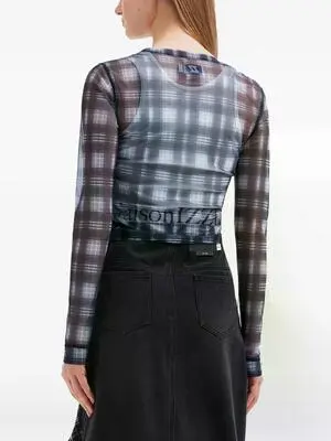 Izzue Plaid Long-sleeved Top