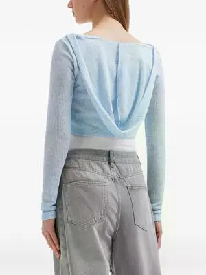 B+AB Hooded Long-sleeve Top - Blue