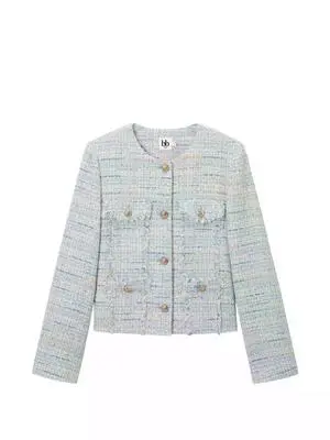 B+AB Tweed Jacket With Fringe