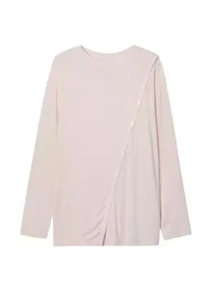 B+AB Buttoned Long-sleeve Top - Pink