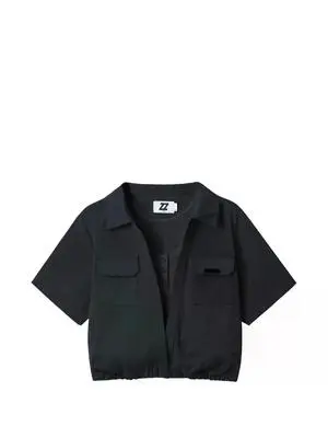 Izzue Patch-pocket Cropped Shirt