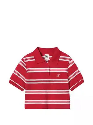 B+AB Striped Polo Top - Red