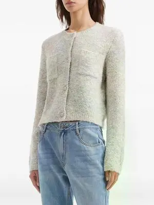 B+AB Crew Neck Cardigan - Grey