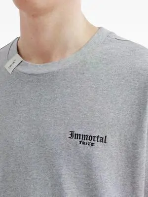 FIVE CM Check-panel T-shirt - Grey