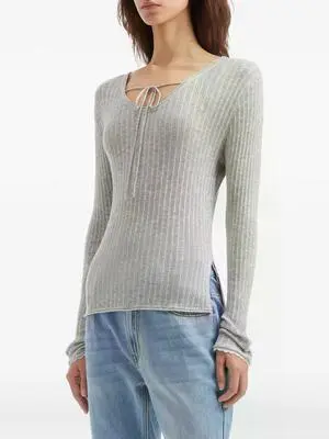 B+AB Ribbed Knit Top - Grey