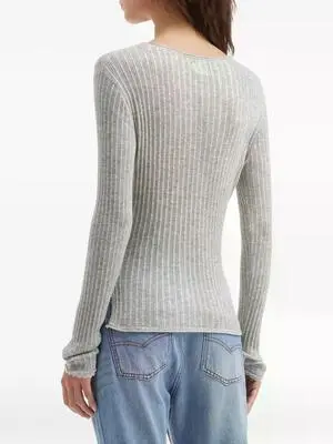 B+AB Ribbed Knit Top - Grey