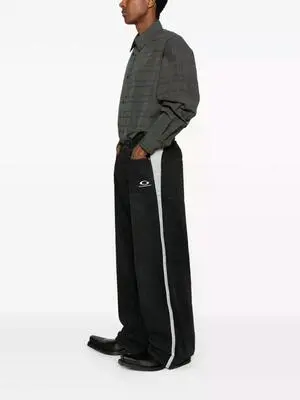 Balenciaga Logo Side-stripe Jeans - Black