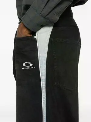 Balenciaga Logo Side-stripe Jeans - Black