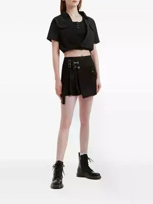 Izzue Patch-pocket Cropped Shirt