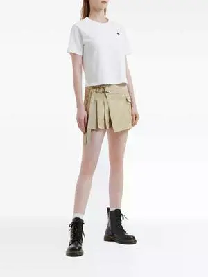 Izzue Pleated Detail Shorts - Neutrals