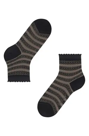 Falke Stripe Border Lace Ankle Socks