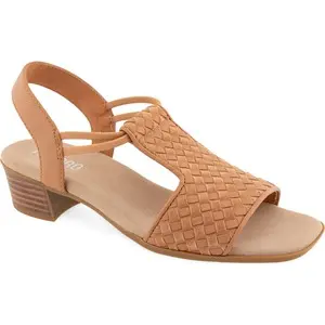 Munro Susan Slingback Sandal - Tan Woven Leather
