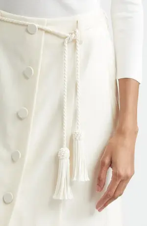 Posse Elspeth Wool Midi Skirt - Cream