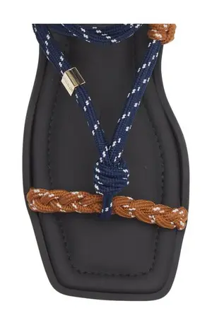 Flowze Lace-up Water Repellent Slide Sandal - Blue/hazelnut