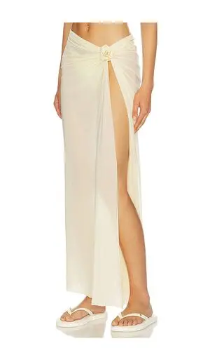 MAYGEL CORONEL Pollera Maxi Skirt - Macadamia