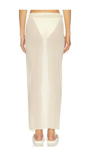 MAYGEL CORONEL Pollera Maxi Skirt - Macadamia