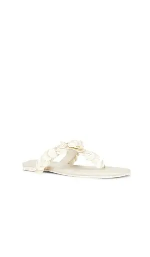 Simkhai Elin Shell Beaded Thong Sandals - Alabaster
